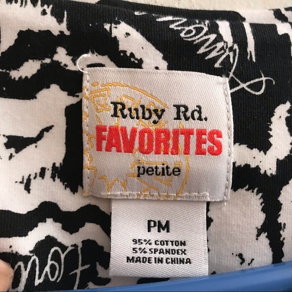 Ruby Rd. | Tops | Ruby Rd Black And White Top Petite Med | Poshmark